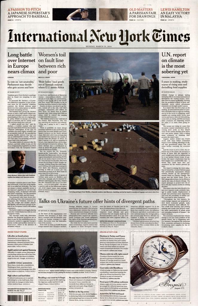 International New York Times n° 331 – Abonnement International New York ...
