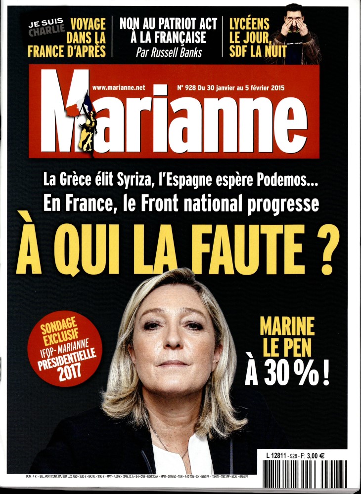Marianne n° 928 – Abonnement Marianne | Abonnement magazine par Toutabo.com