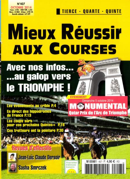 Mieux réussir aux courses n° 407 – Abonnement Mieux réussir aux courses ...